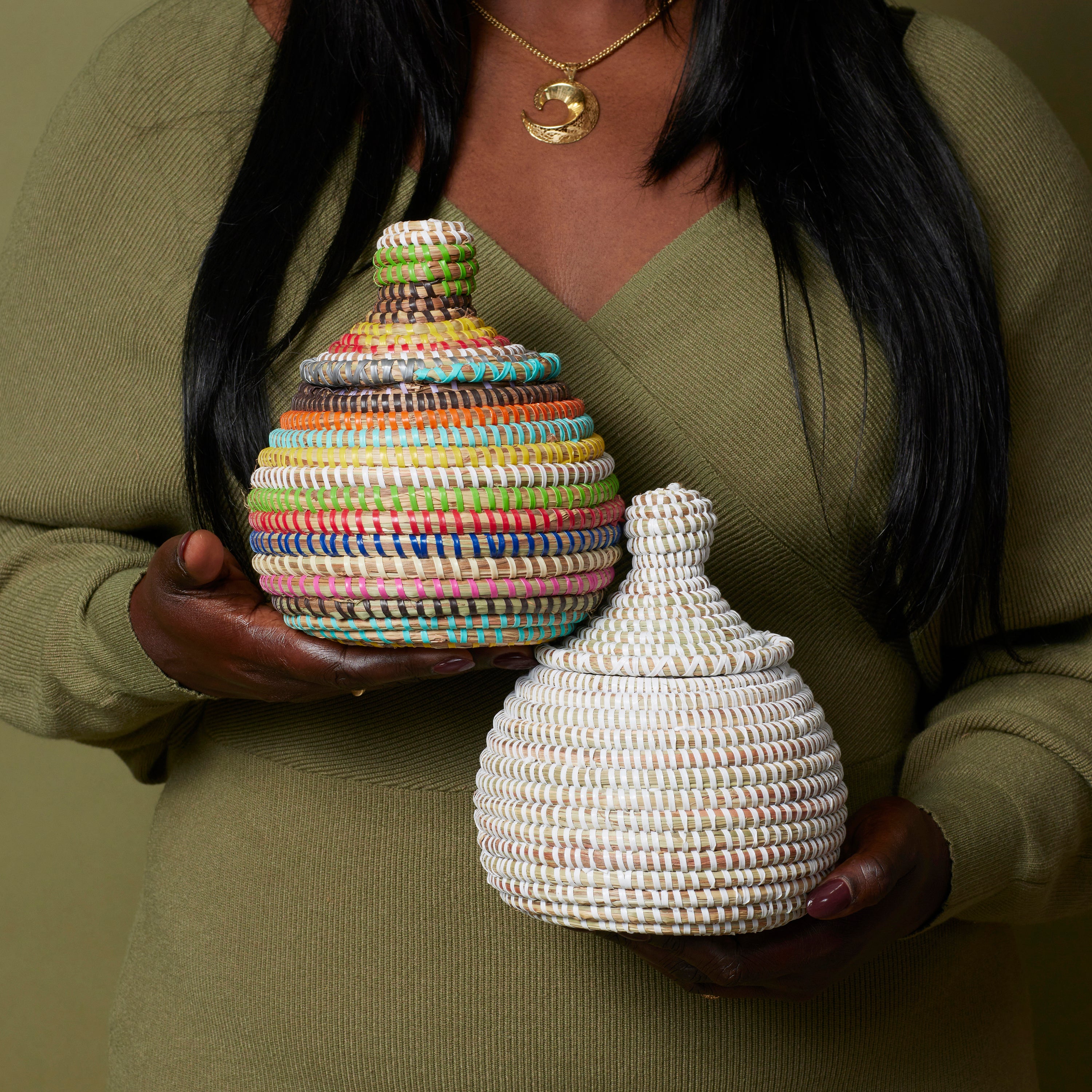 The Wishing Basket – Handwoven African Storage Basket with Lid ...