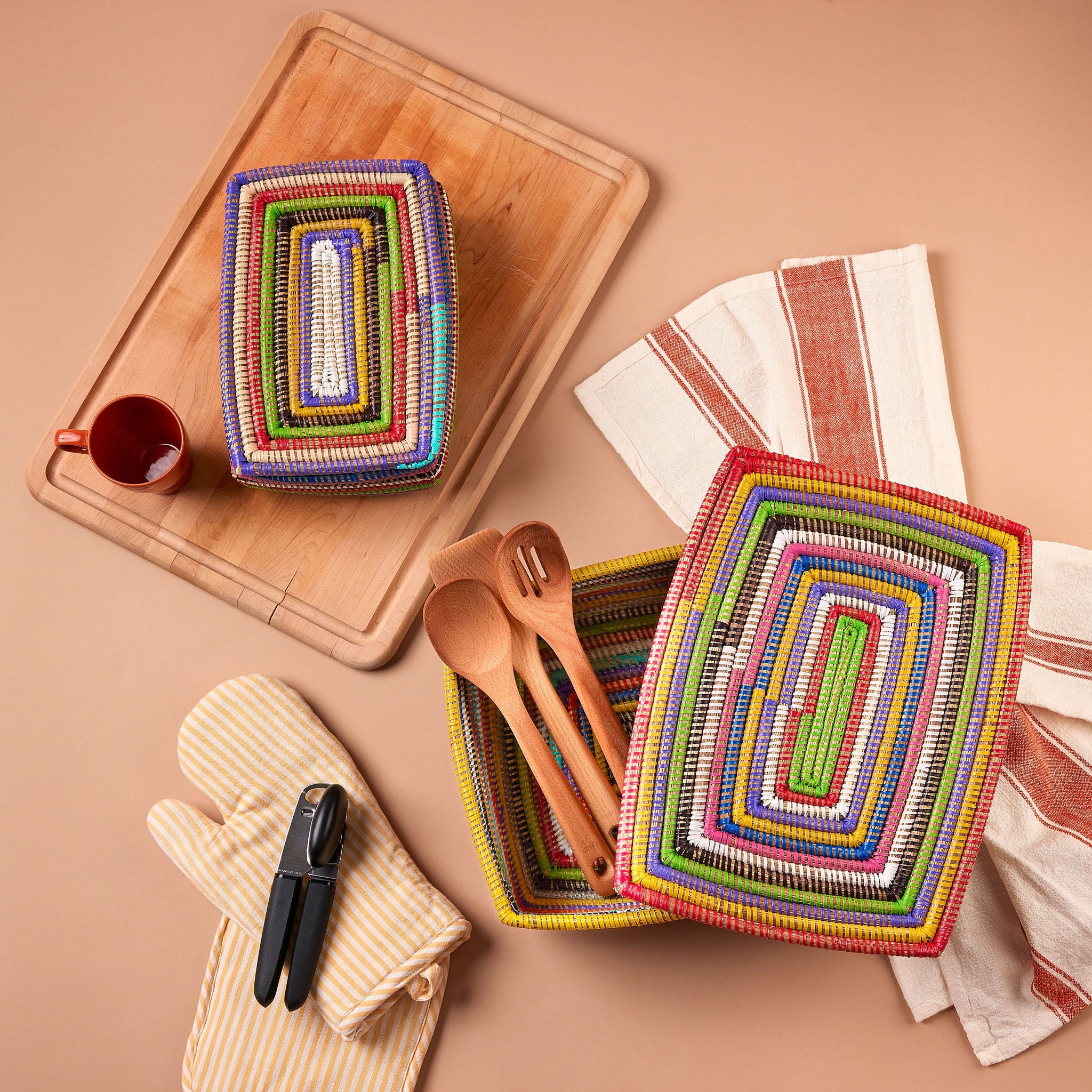 Olie Lidded Basket – Handwoven African Storage Basket with Lid ...