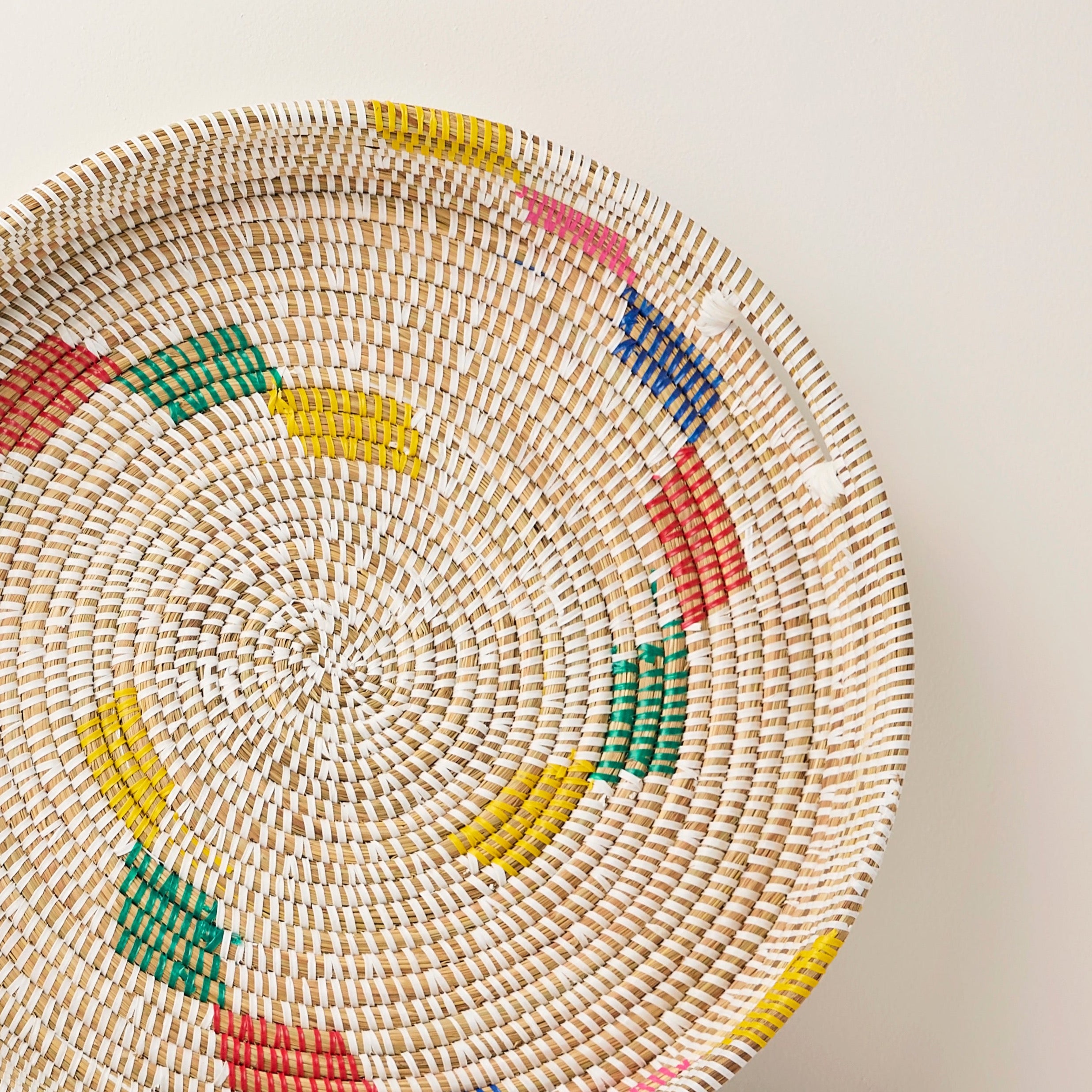 Oulimata Woven Tray – Handwoven African Serving Tray & Table