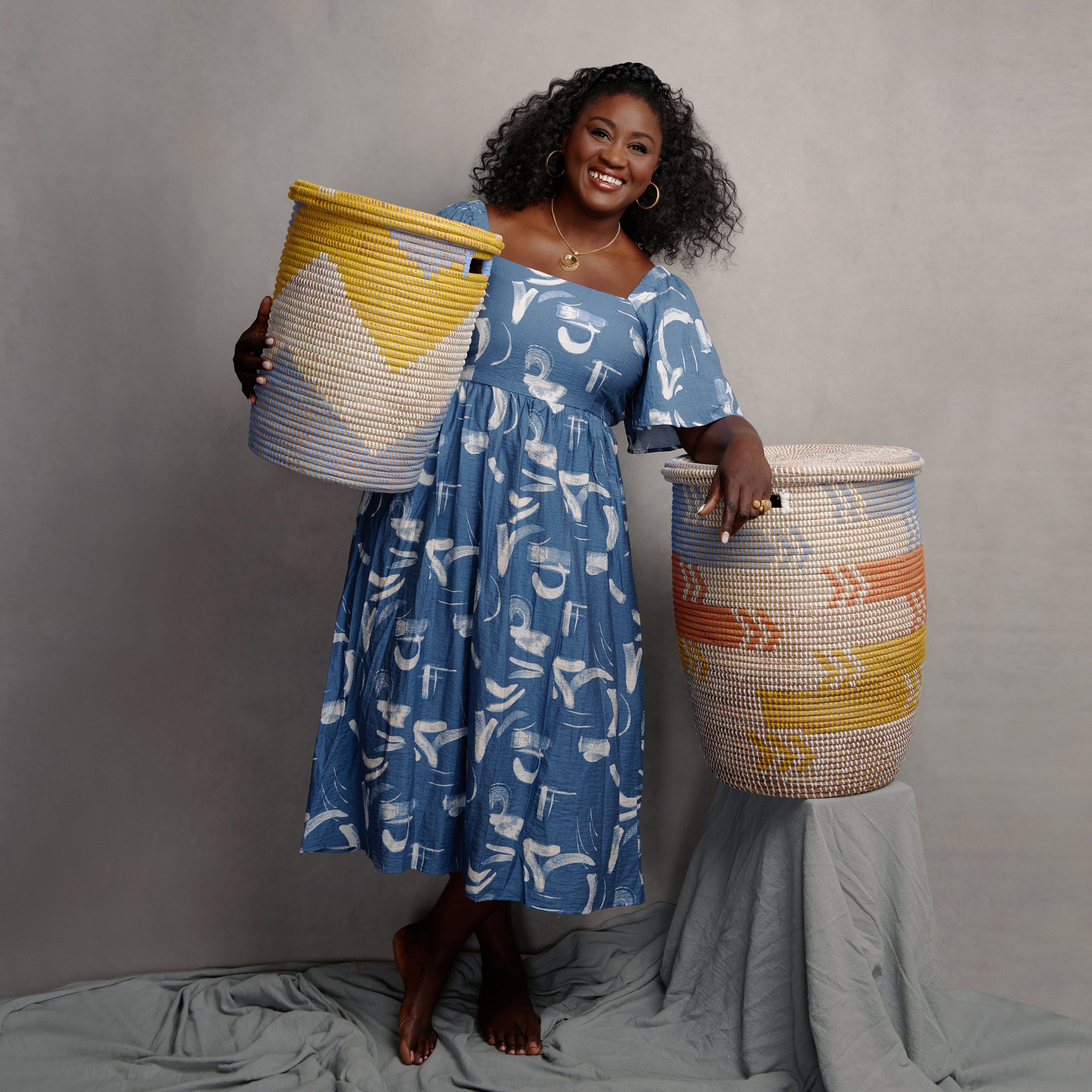 Amara African Hamper Basket – Handcrafted Storage Baskets