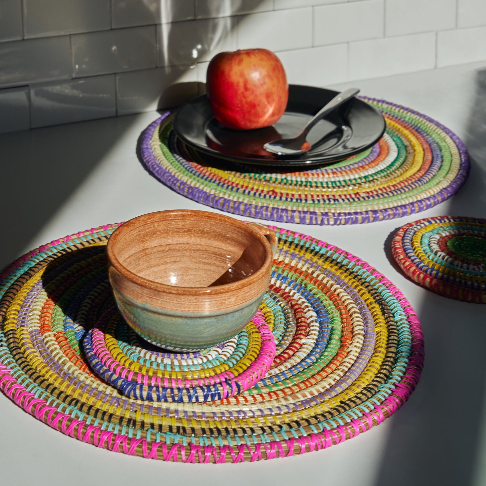 Zalipah Woven Placemats (Set of 2) – Handwoven African Table Mats ...
